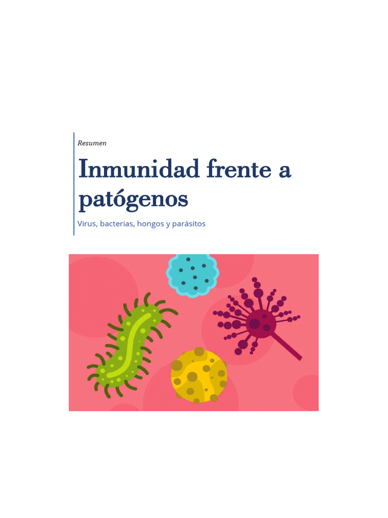 Inmunidad Frente A Patógenos | PDF | Sistema inmune | Virus