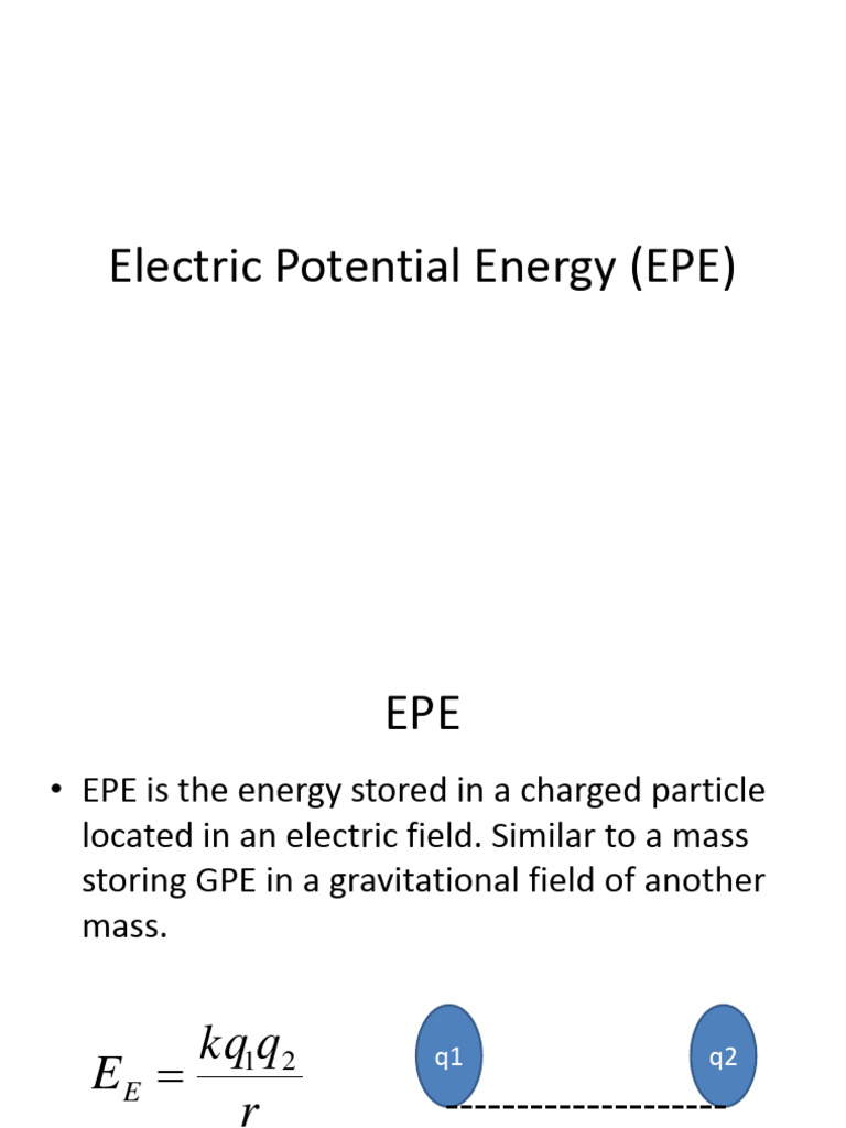 Electric Potential Energy (EPE) | Download Free PDF | Potential Energy ...