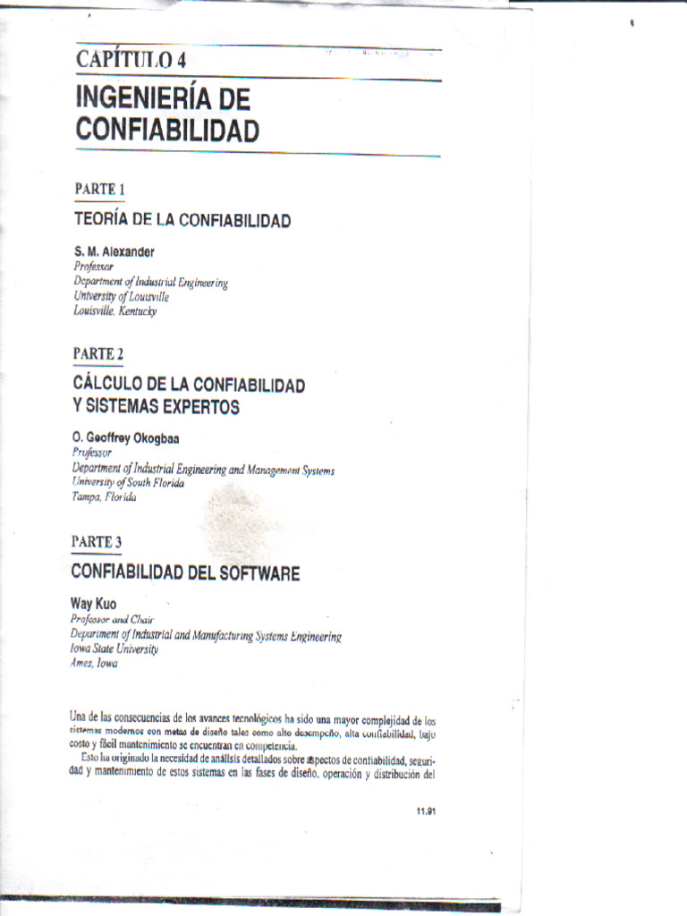 Teoria de Confiabilidad - Aljh | PDF