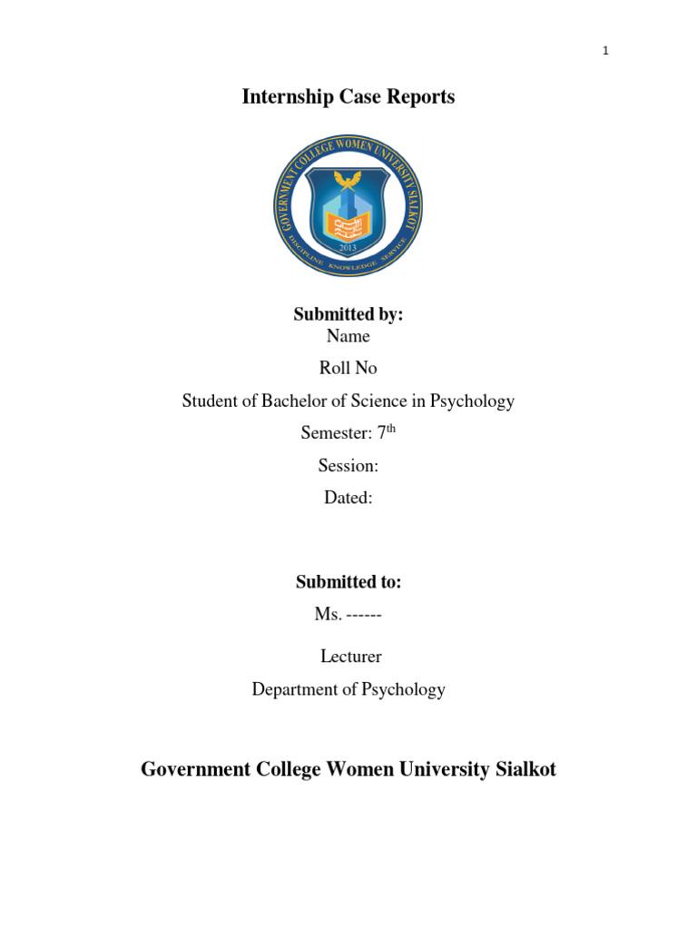 Case Report Sample | PDF | Mental Disorder | Psychological Evaluation