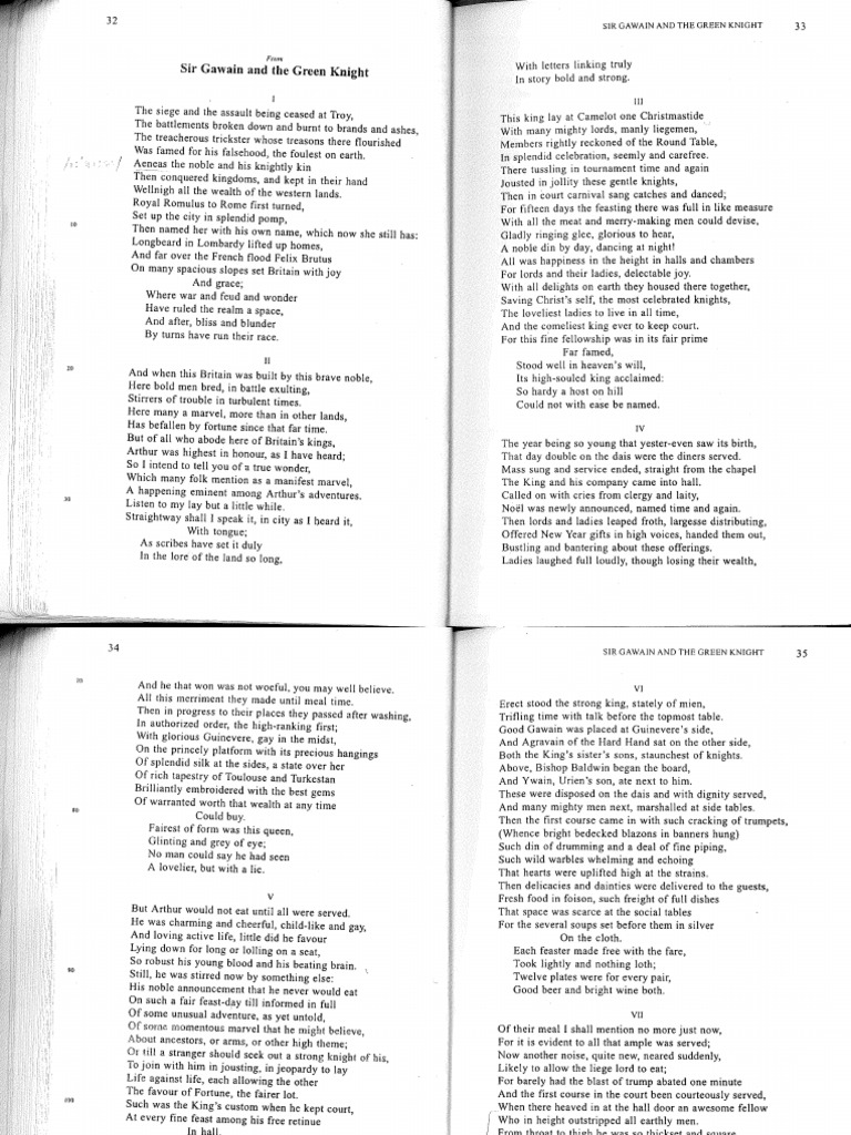 Sir Gawain and The Green Knight. Text. The College Anthology of English ...