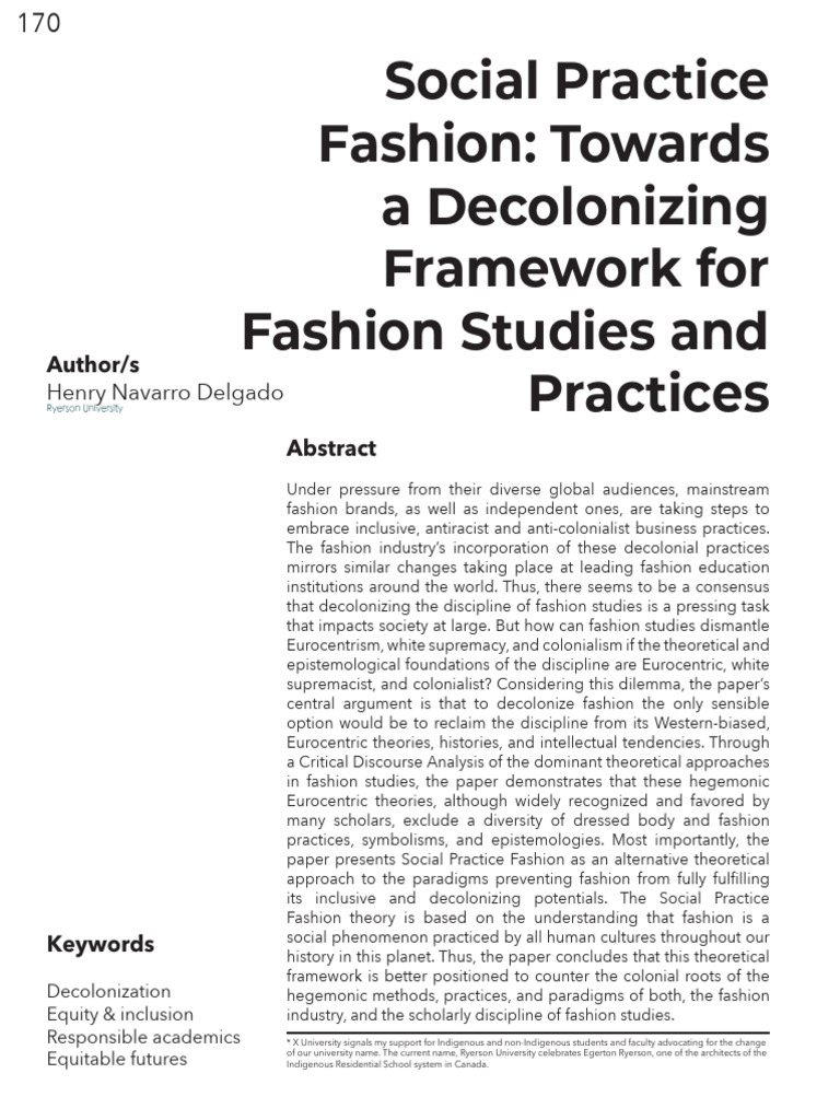 Decolonizing Framework For Fashion Studies and Practices - IFFTI2021 ...