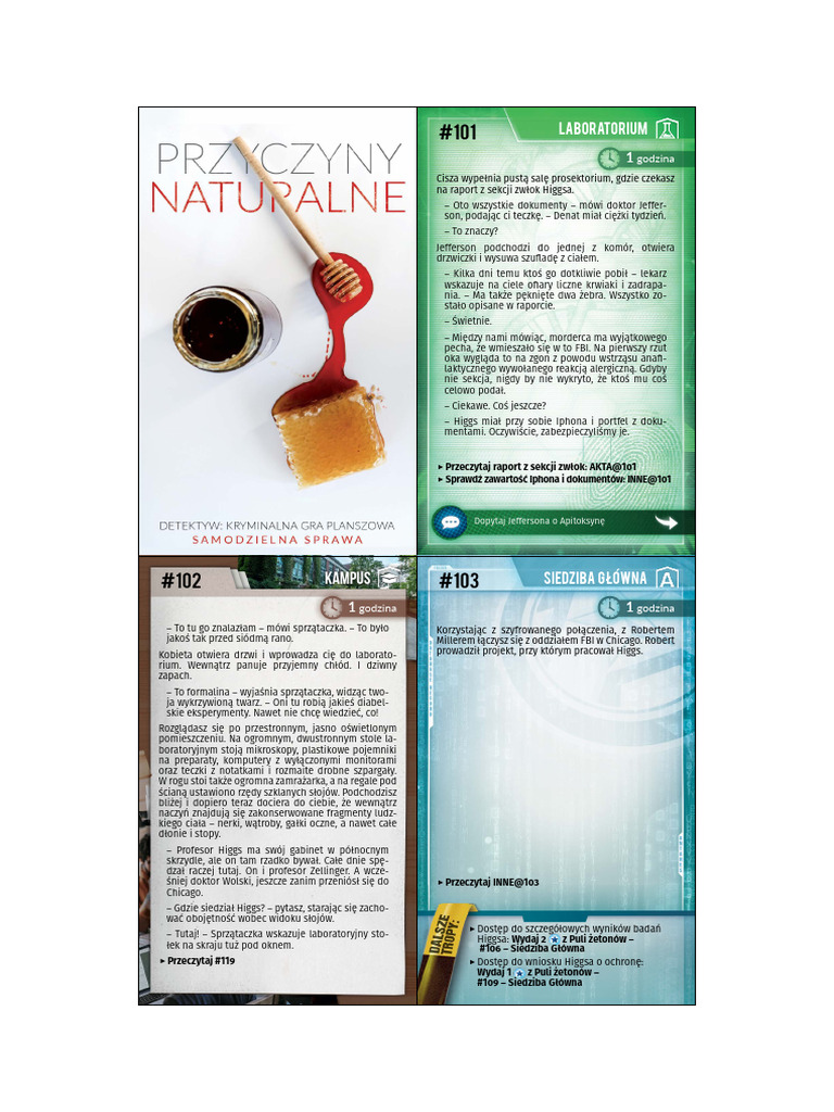 Detective Case Naturalcauses Cards PL Printerfriendly | PDF
