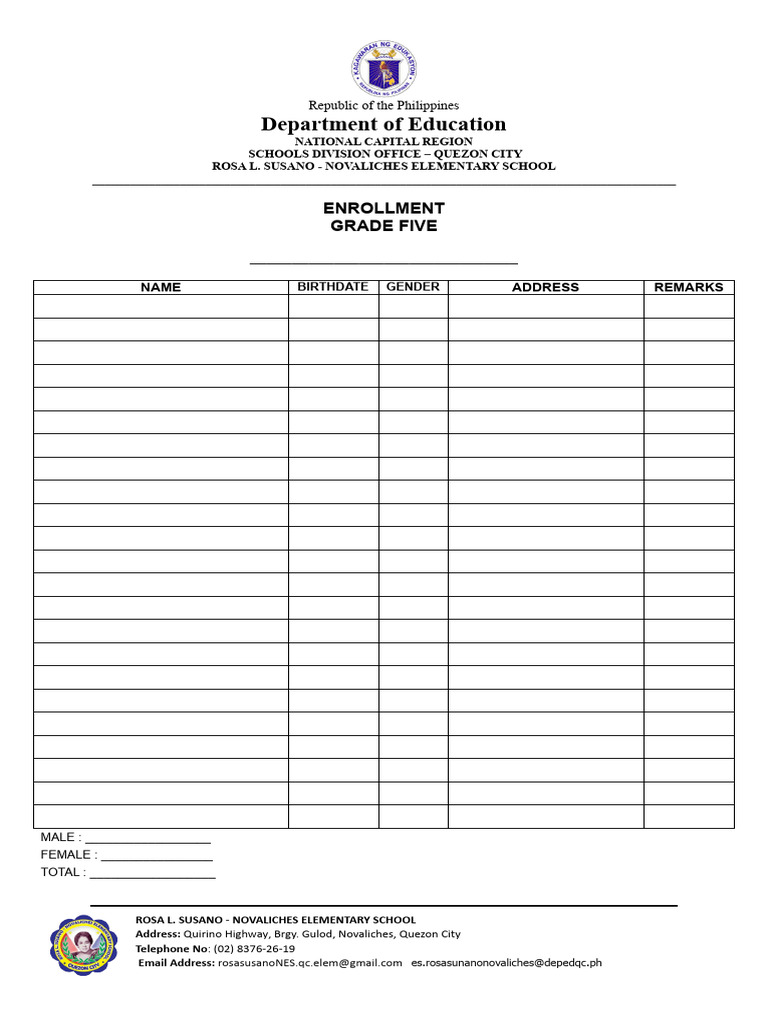 Enrolment Form 2023 | PDF