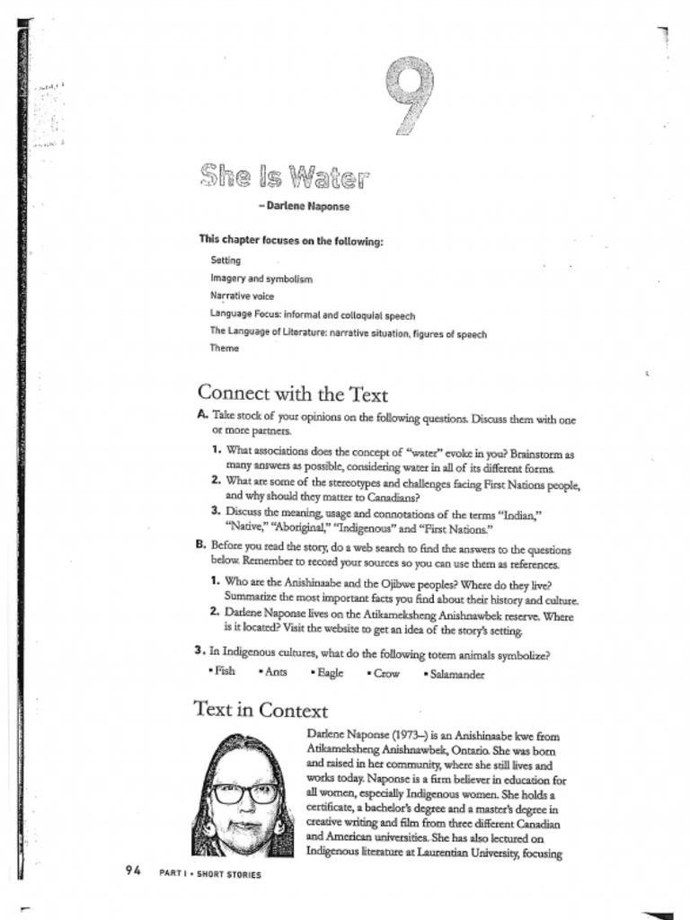 W6 Midterm She Is Water Story | PDF