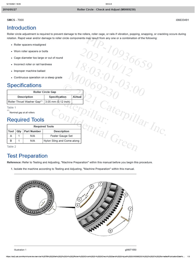 Roller Circle - Check and Adjust | PDF | Screw | Manufactured Goods
