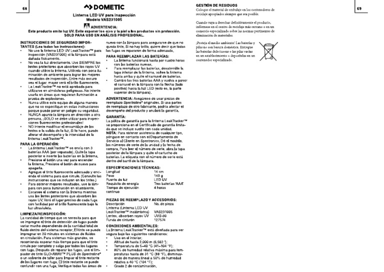 VAS 231005 Manual Español | PDF