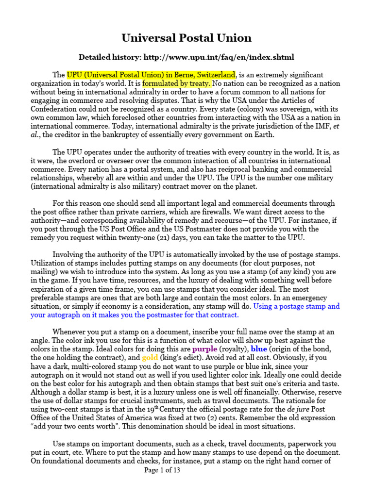 Union Post | PDF | Mail | Written Communication