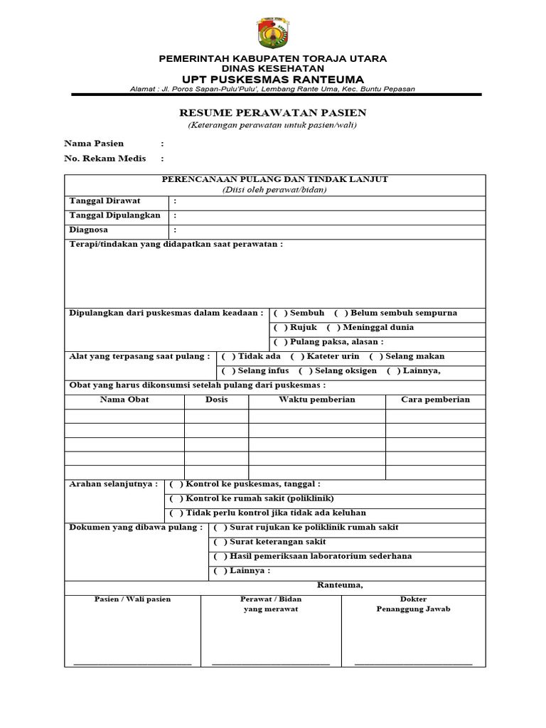 Form Rencana Pemulangan & Tindak Lanjut | PDF | Pengembangan Diri ...