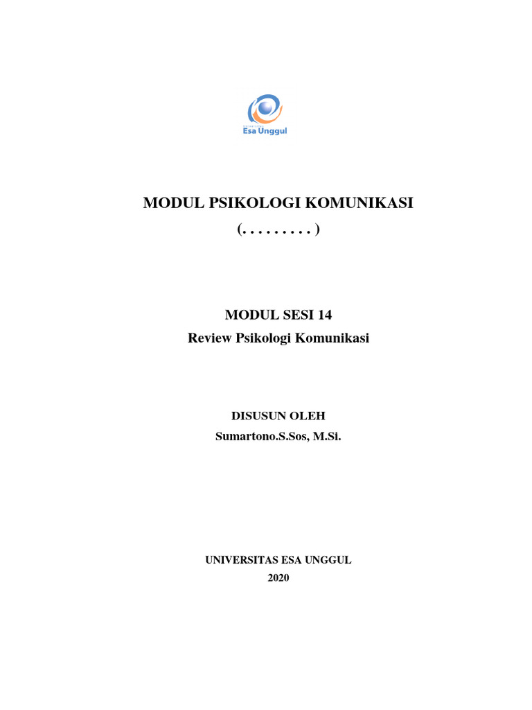 Modul 14 Psikom-Sumartono-5867 | PDF