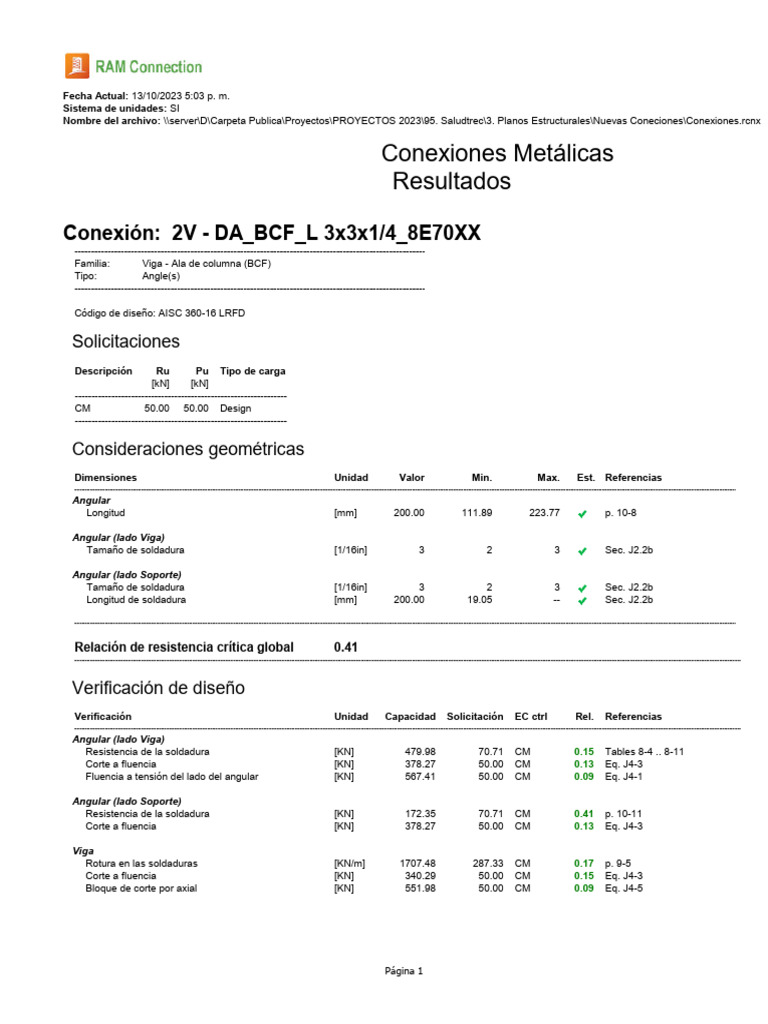 Reporte de RAM Connection Standalone Momento | PDF | Materiales | Ingeniería mecánica
