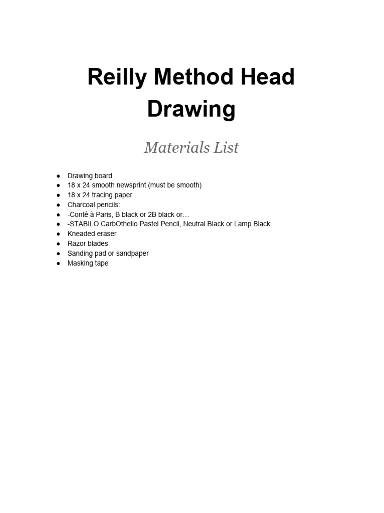 Reilly Method Head Drawing | PDF