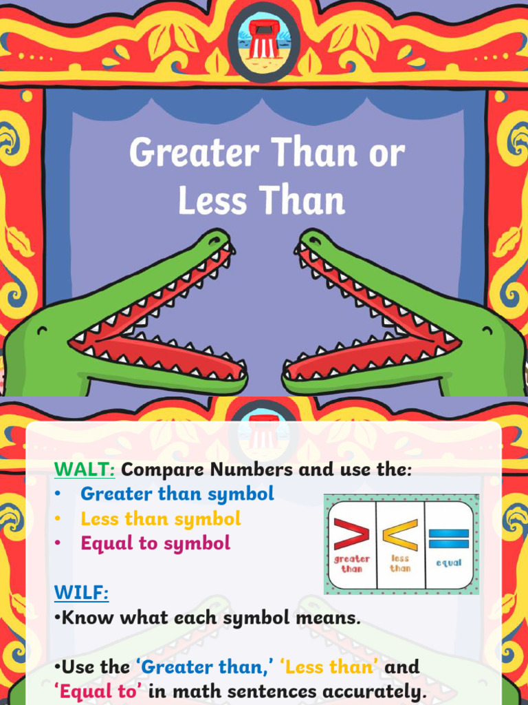 Day 2 Tuesday Comparing Numbers More Than and Less Than PPT 2 3 | PDF