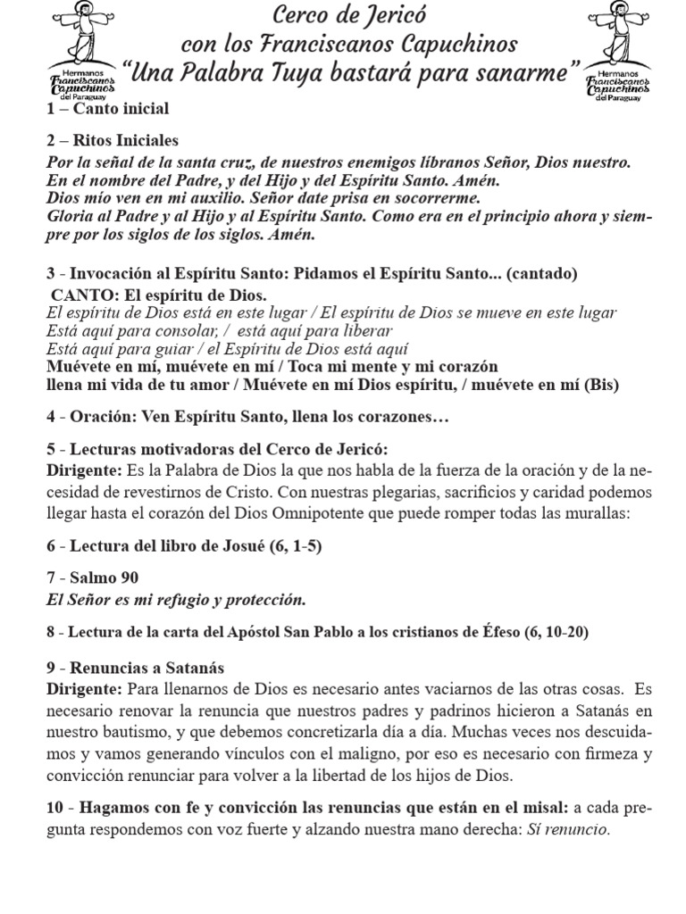 B - OrACIONES Cerco de Jerico 2020 | PDF | eucaristía | Oración