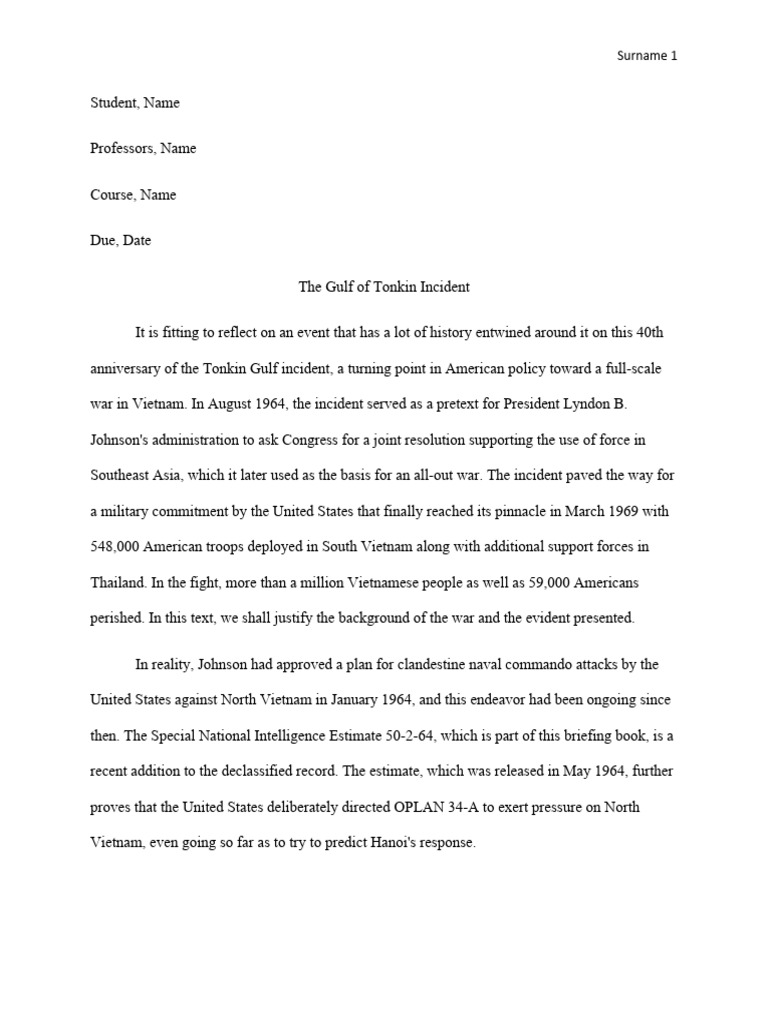 Gulf of Tonkin Incident Analysis | PDF | Warfare | Proxy Wars
