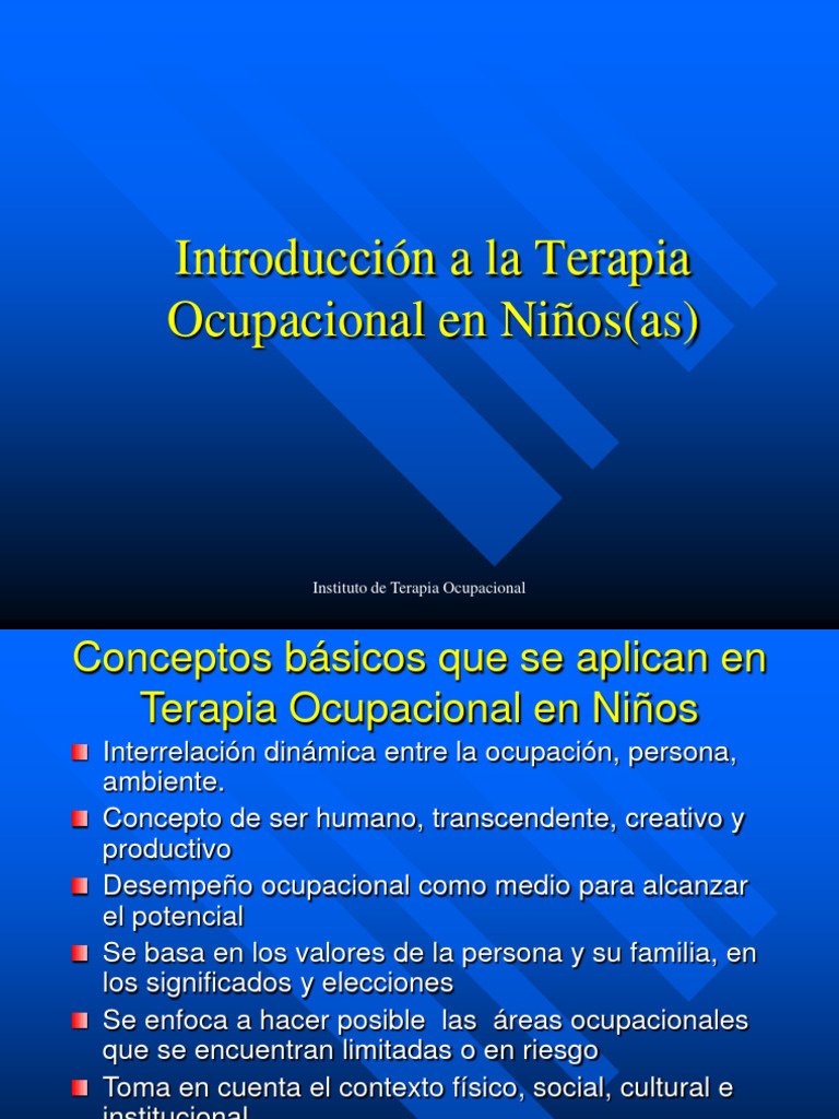 1 Introduccion TO en N 2023 | PDF | Terapia ocupacional | Psicoterapia