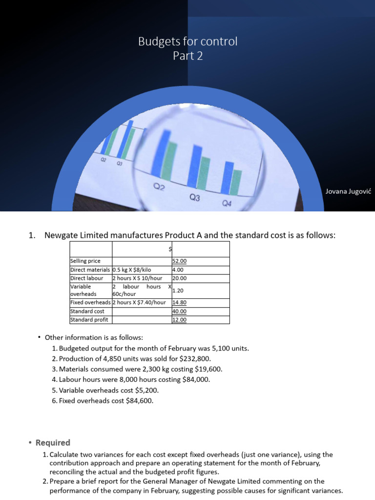 Budgets For Control, Part 2 | PDF | Prices | Private Sector
