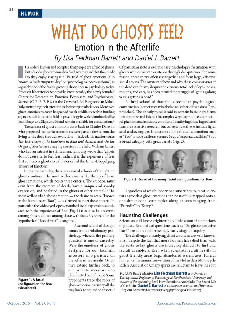 What Do Ghosts Feel | PDF | Emotions | Ghosts