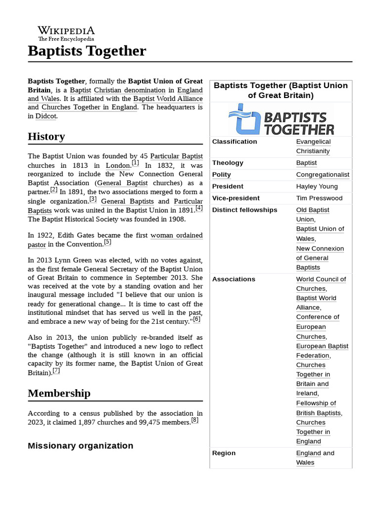 Baptists Together | PDF | Baptists | Evangelicalism