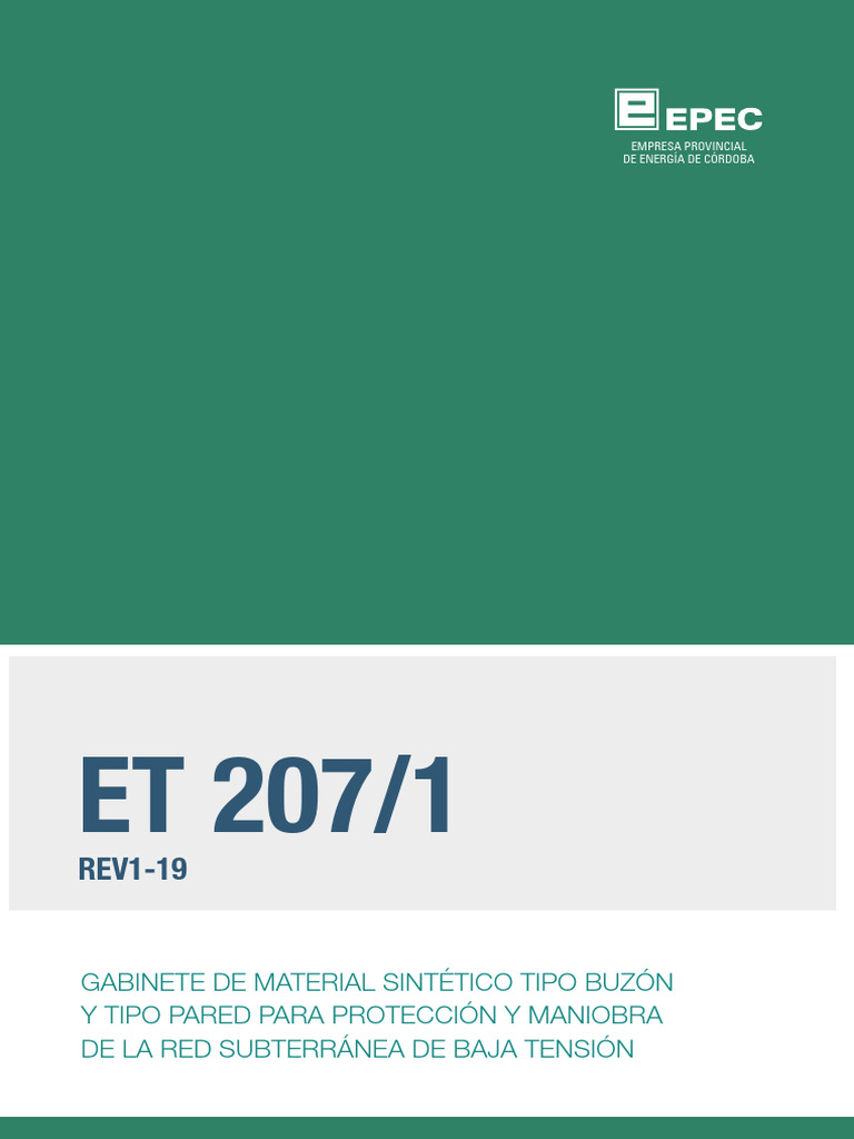 Epec Et207 - 1 Especificacion para Gabinete de PRFV | PDF | Fusible ...