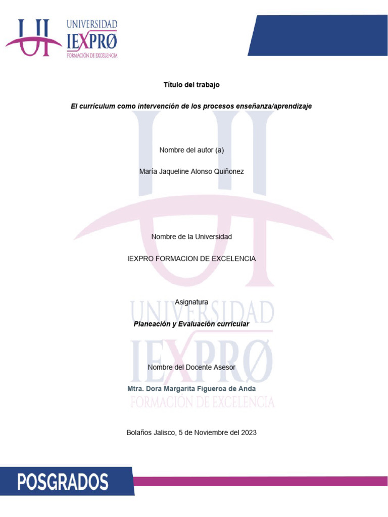 S1.act1 Maria Jaqueline Alonsoquiñonez | PDF | Plan de estudios | Evaluación