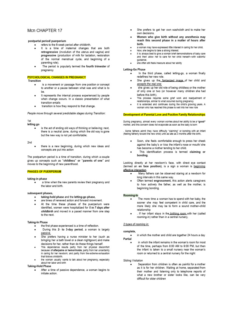 MCN Chapter 17: Accepts The Real One | Download Free PDF | Breastfeeding | Breast