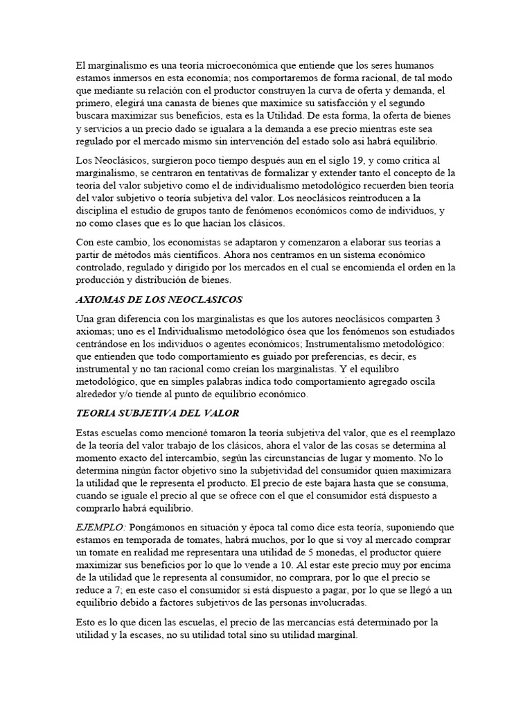 Marginalistas | PDF | Precios | Economía neoclásica