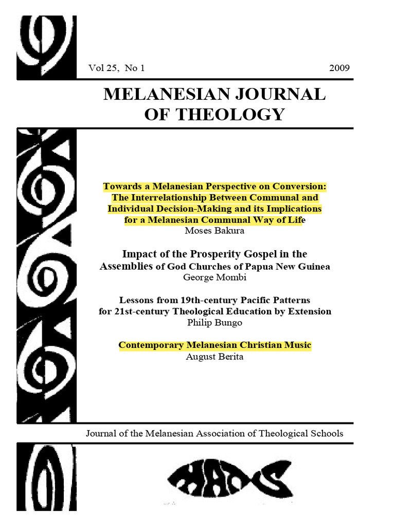 MJT 25 1 | PDF | Religious Conversion | Papua New Guinea