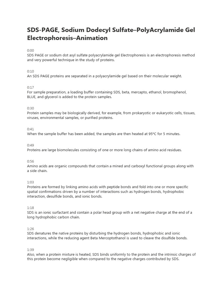 Protein Analysis via SDS-PAGE | PDF | Gel Electrophoresis | Polyacrylamide Gel Electrophoresis