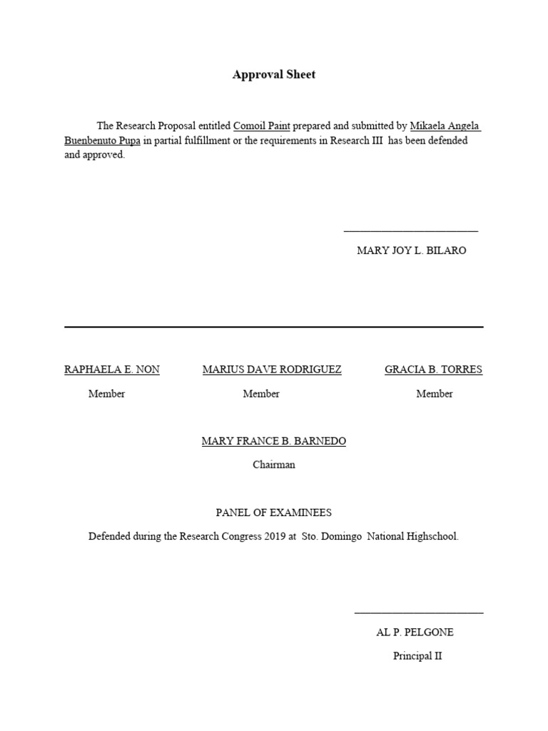 Approval Sheet | PDF