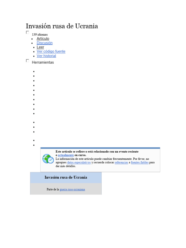 Invasion Rusia en Ucrania | PDF | Ucrania | Vladimir Putin