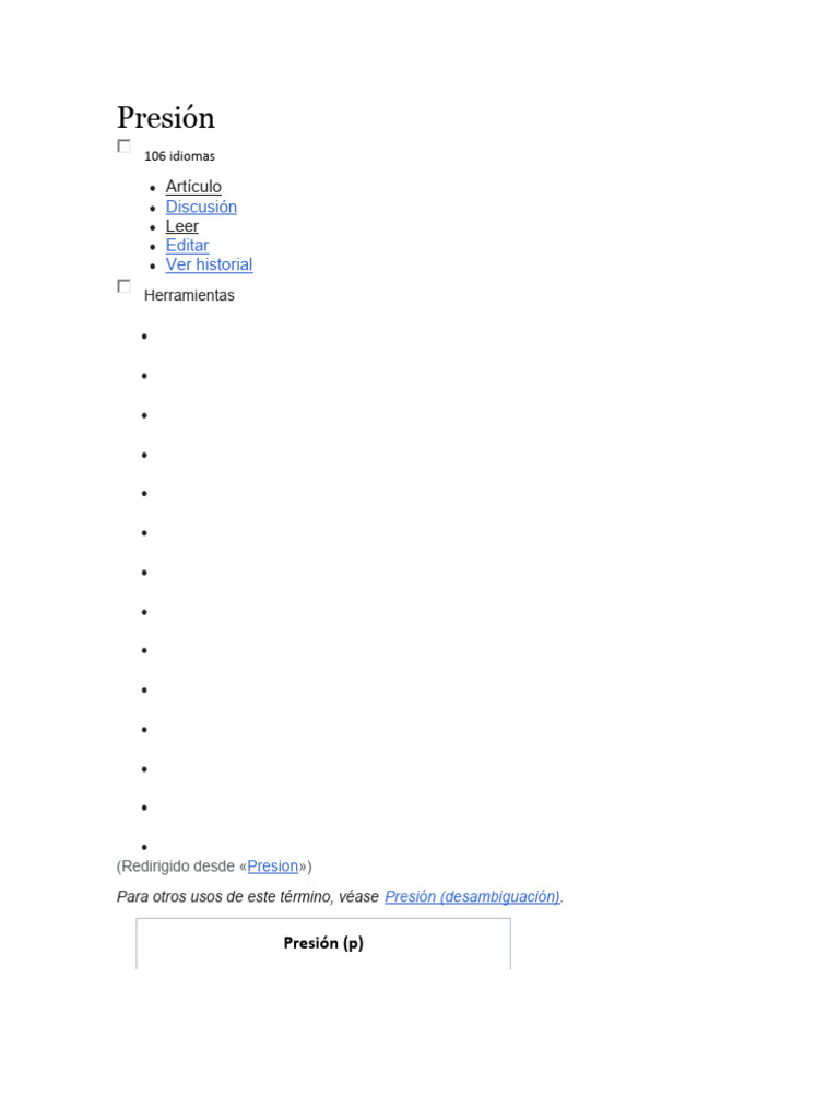 Deficion de Presion | PDF | Presión | Gases