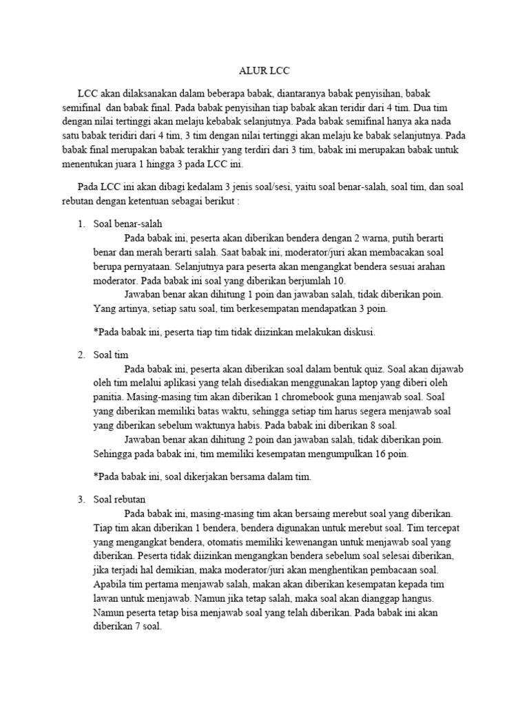 Alur LCC | PDF
