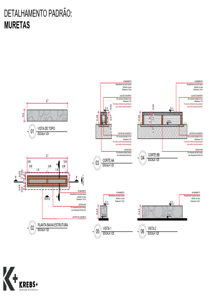 Detalhes 10 Mureta | PDF | Tecnologia de construção | Setor secundário ...