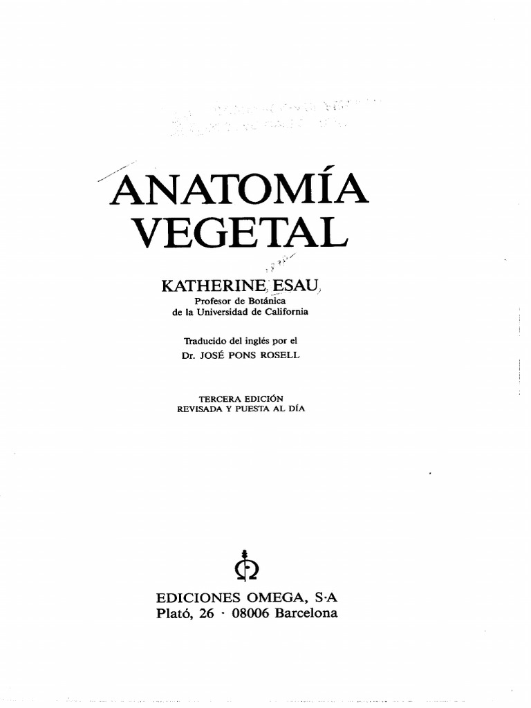 Anatomia Vegetal de Esau | PDF
