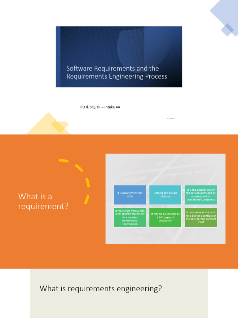 Software Requirements and The Requirements Engineering Process - Lect 1 ... Software Requirements and The Requirements Engineering Process - Lect 1 ...