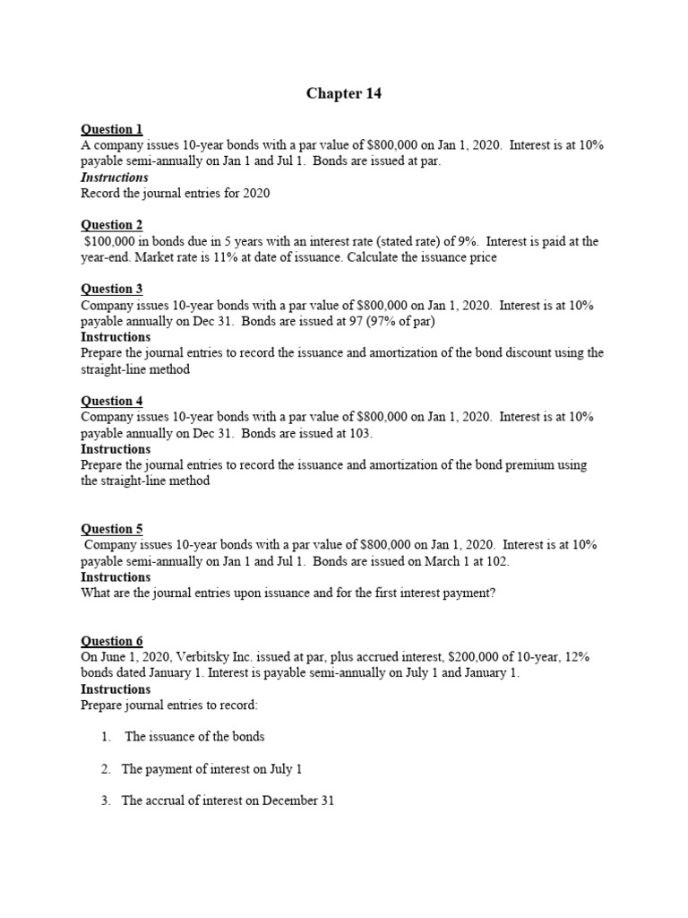 Chapter 14 | PDF | Bonds (Finance) | Interest