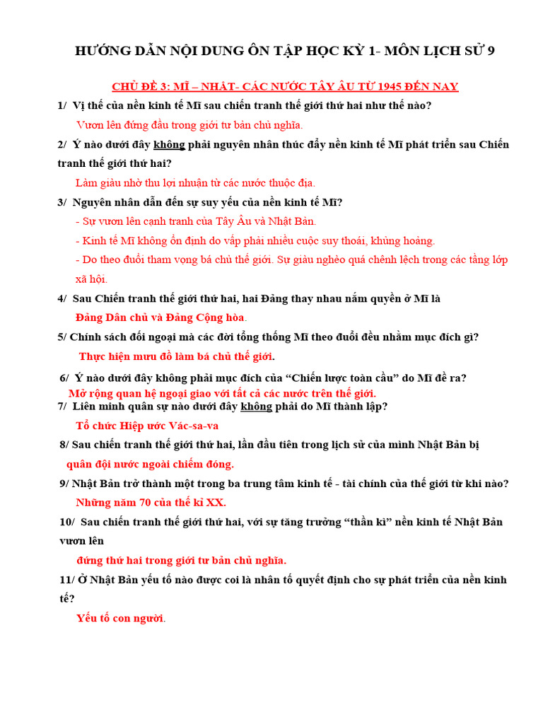 ÔN TẬP THI HK1 Chinh Thuc de Gui Hs in | PDF