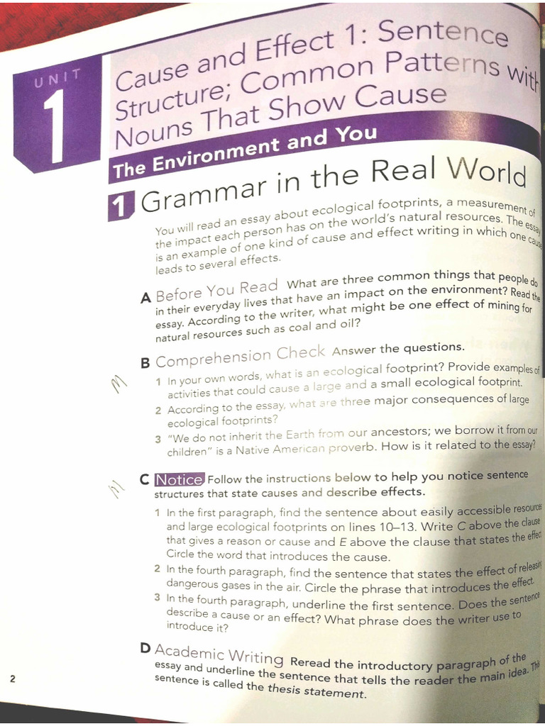 Grammar and Beyond 4a Unit 1 | PDF