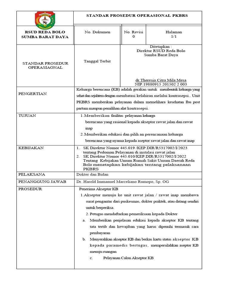 Spo PKBRS | PDF | Kesehatan Holistik | Sains & Matematika