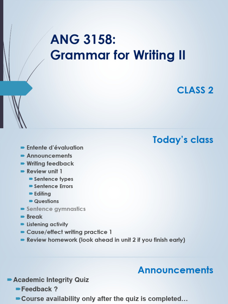 Class 2 Notes - Winter2022 | PDF | Oil Spill | Linguistics