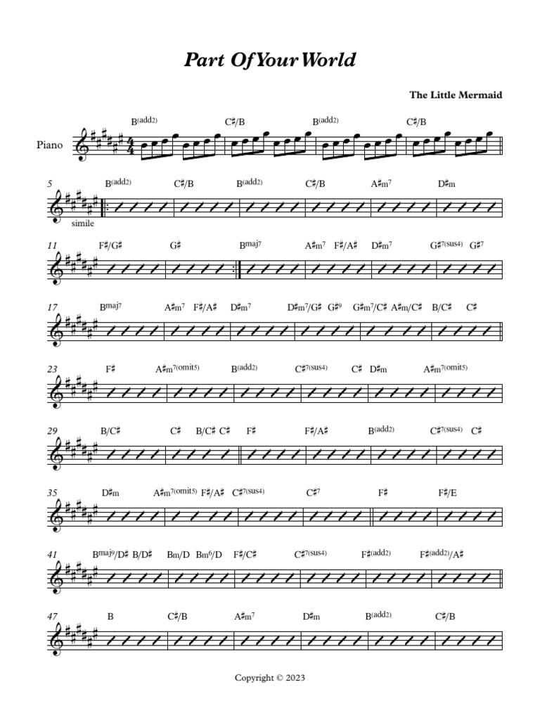 Part of Your World (Halle Bailey) | PDF