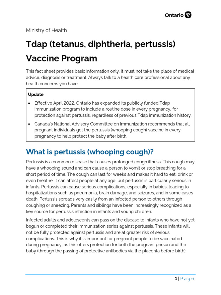 Tdap Vaccine Guidelines for Pregnant Individuals | PDF | Health Care ...