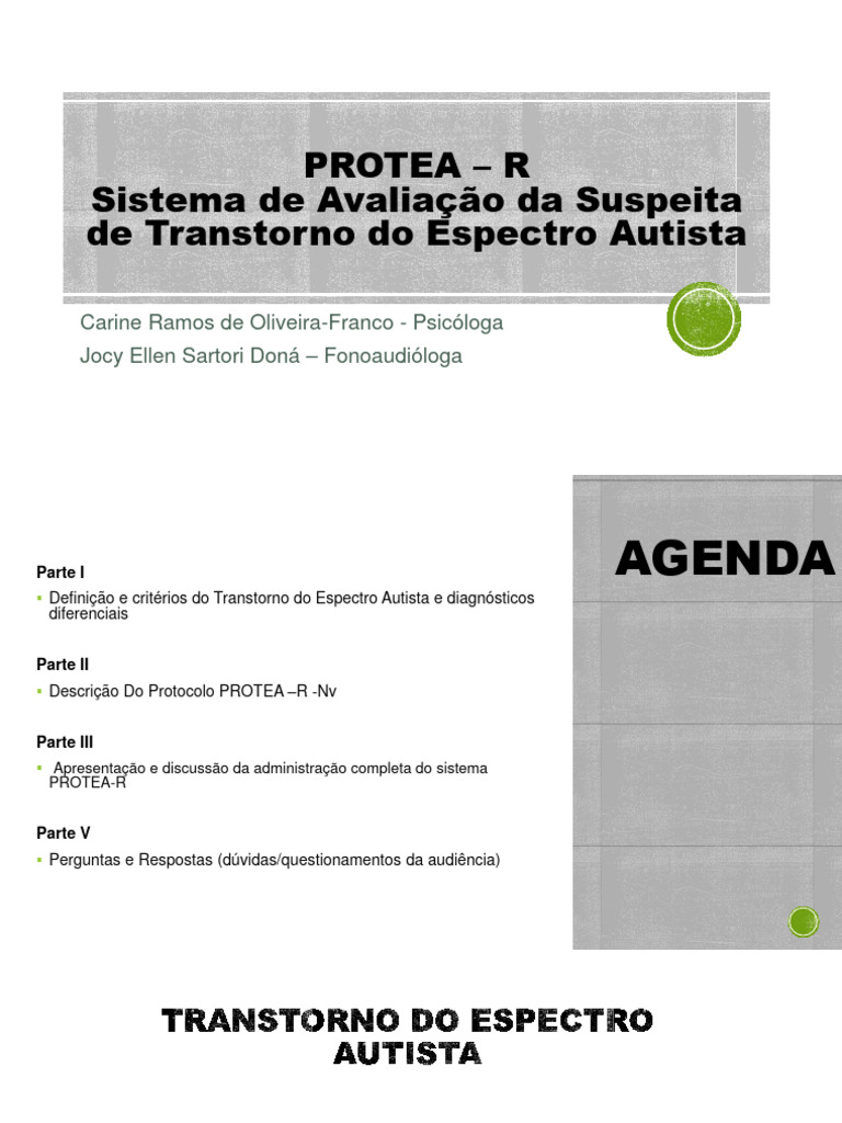 Protea R PDF | PDF | Espectro do autismo | Distúrbio mental