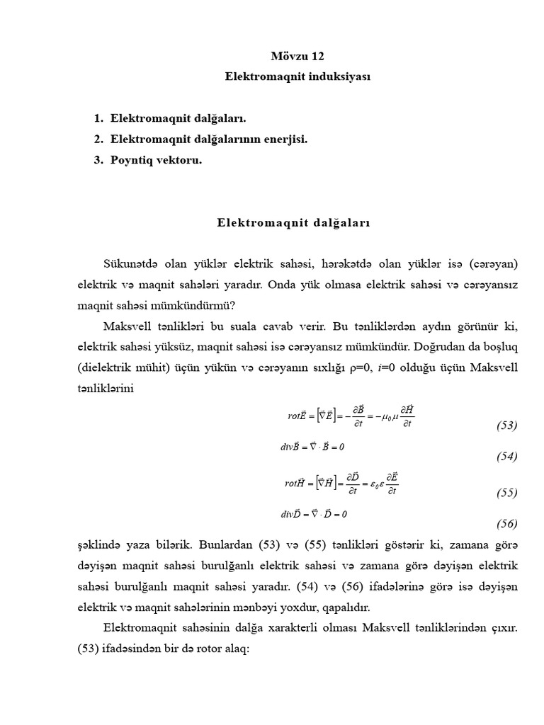 Muhazire 12 Fizika | PDF