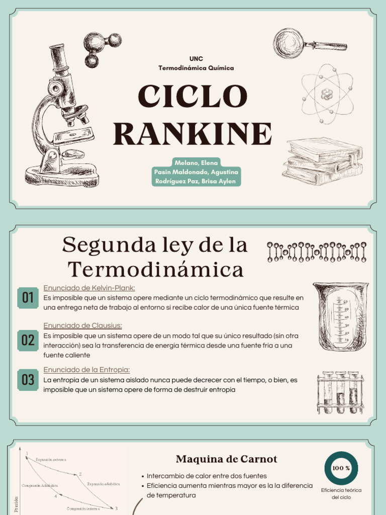 Ciclo Rankine y Termodinámica | PDF | Termodinámica | Calor