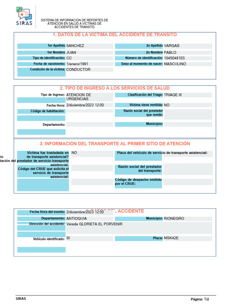 Xtra Report Atencion IPS | PDF | Transporte