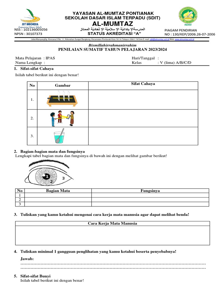 Latihan IPAS Level 5 | PDF