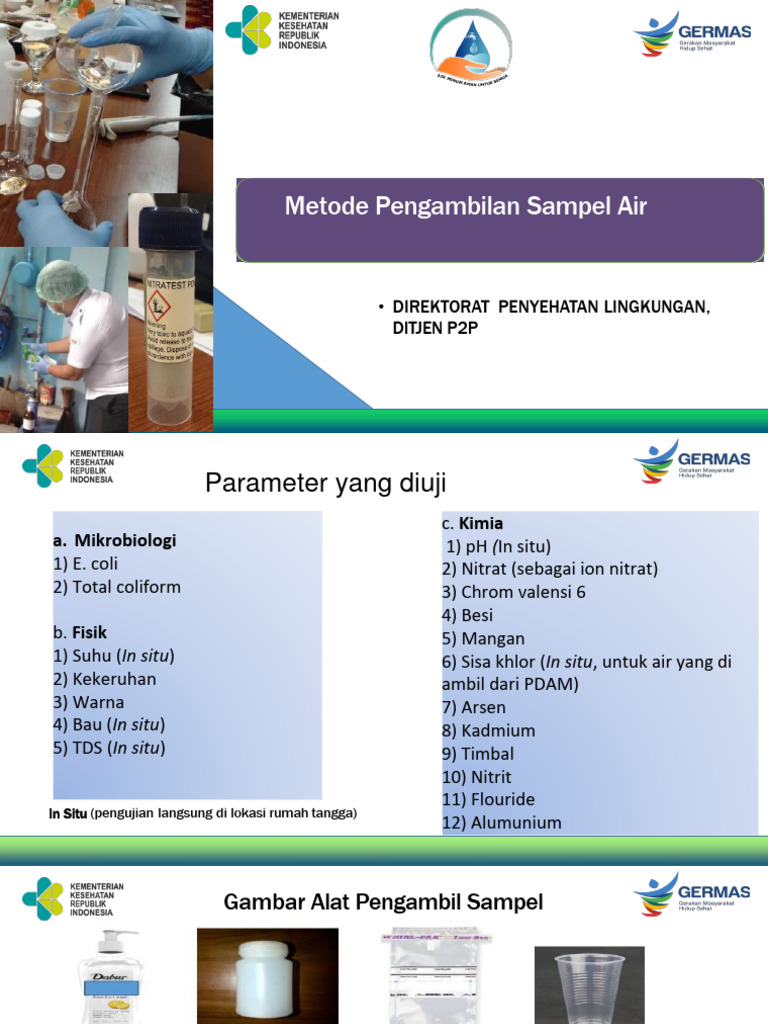 Pengambilan Sampel Air SURVEILANS KAMRT 2023 | PDF
