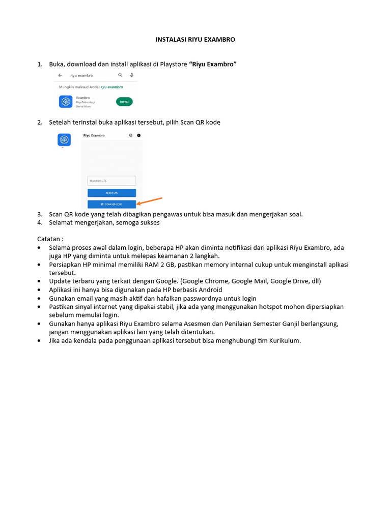 Instalasi Riyu Exambro | PDF